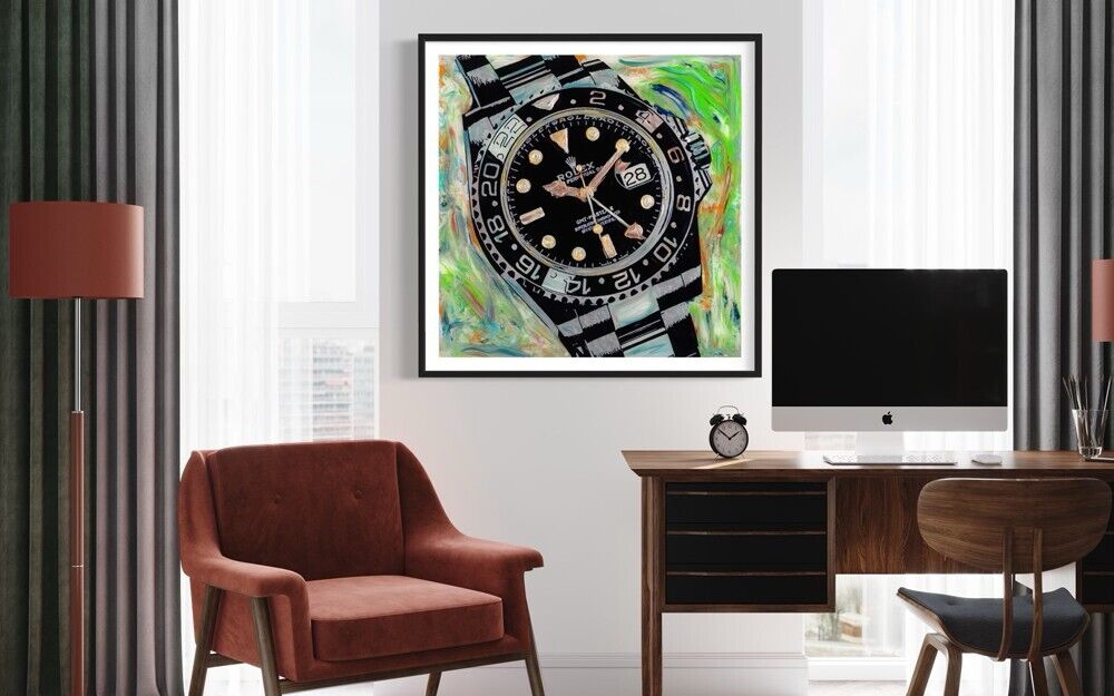 JD Shultz Rolex Time 24x24 Signed Painting wCertificate of Authenticit ...